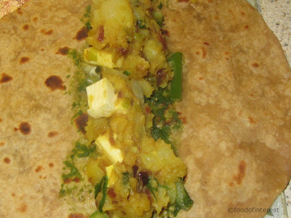 Aloo Paneer Kathi Roll | Kati Roll | Snack Recipes – Food Of Interest